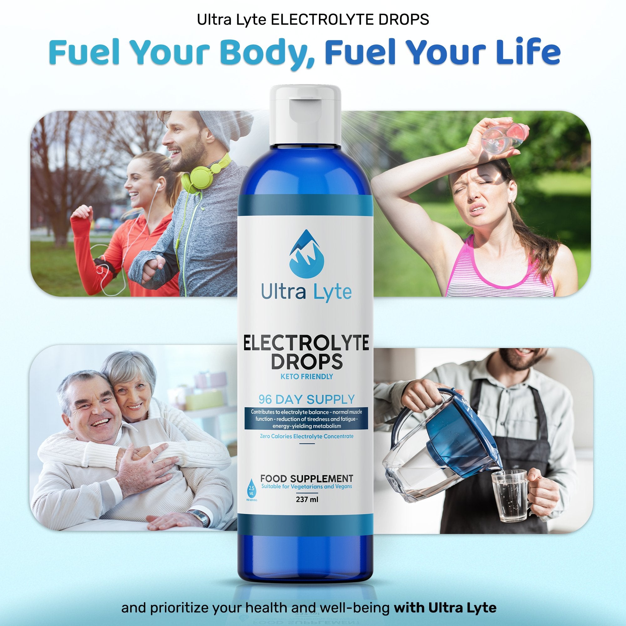 Ultra Lyte Electrolyte Drops 237ml - Rapid Rehydration