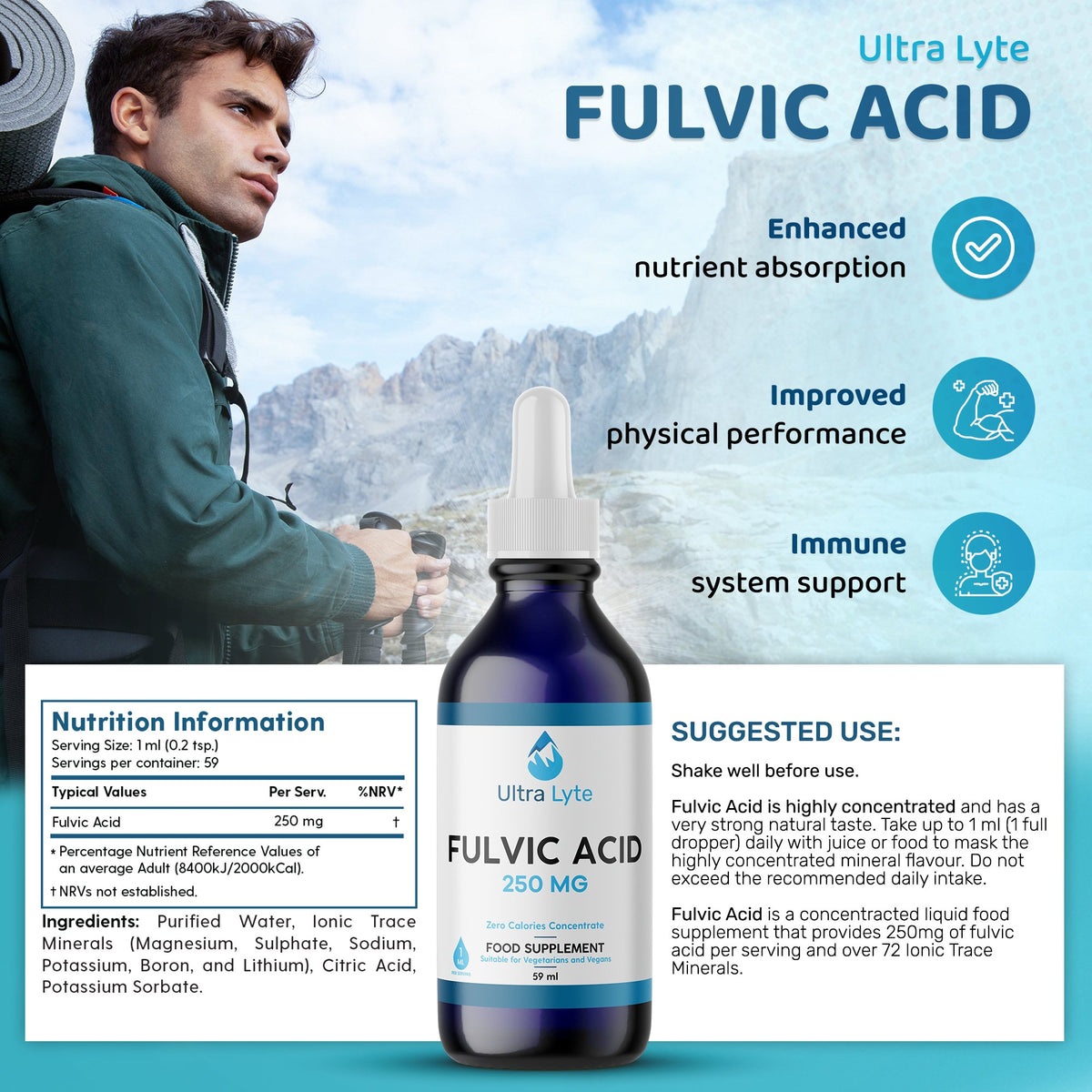 Ionic Fulvic Acid 59ml – Ultra Lyte