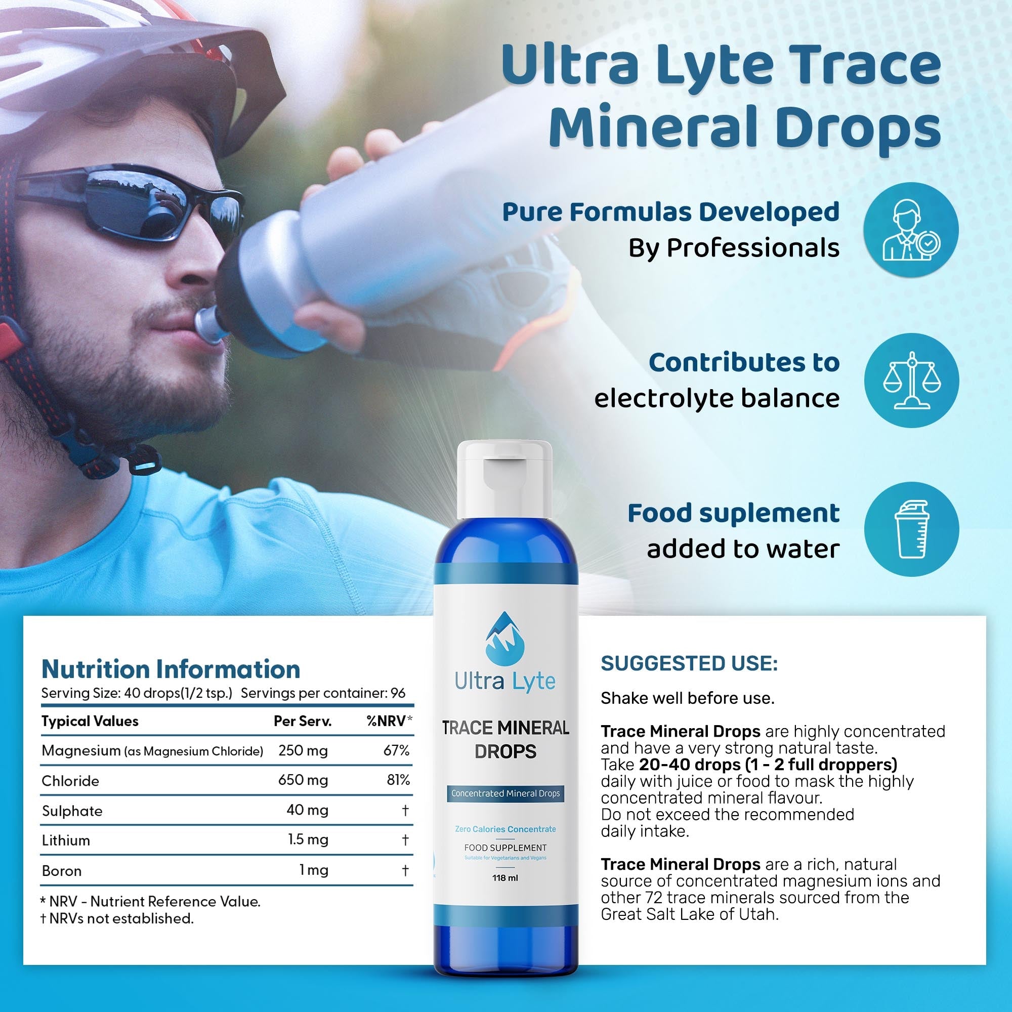 Ultra Lyte Trace Mineral Drops from Utah Sea Lake USA